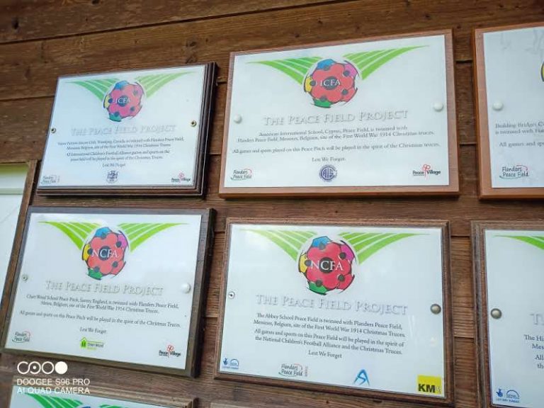 AISC PFP PLAQUE IN FLANDERS – Peace Through Play