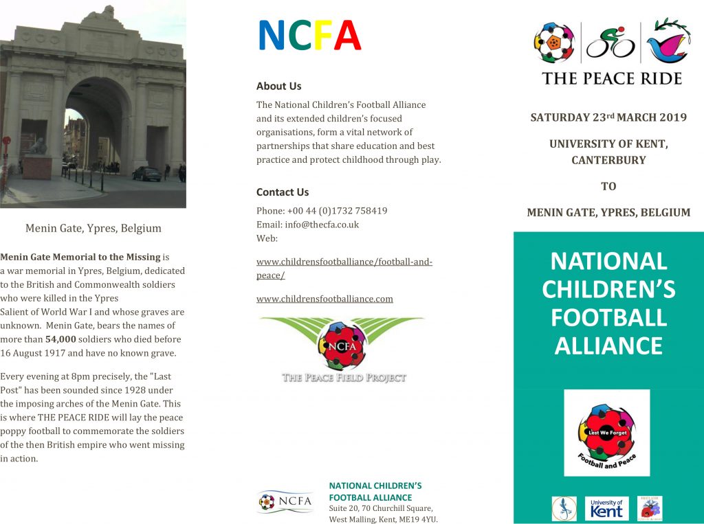 THE PEACE RIDE – Children's Football Alliance